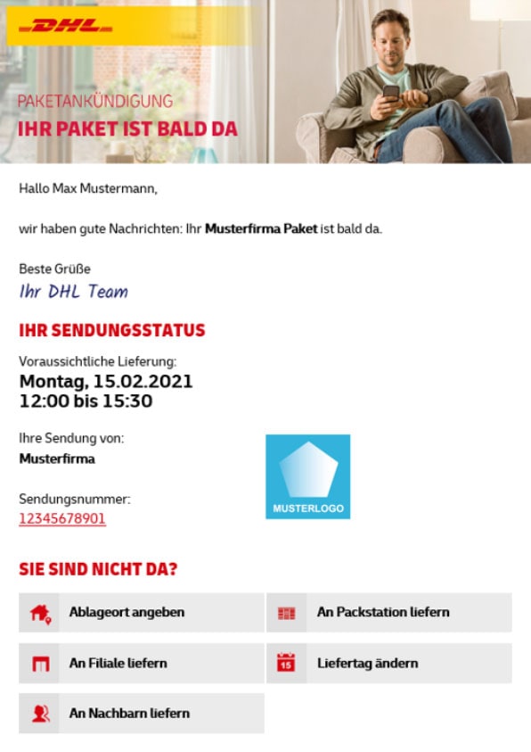 DHL Parcel Notification